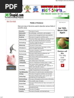 Ology List of Sciences | PDF | Cell Biology | Pathology