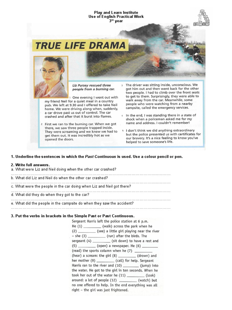 Past Continuous - Reading | PDF