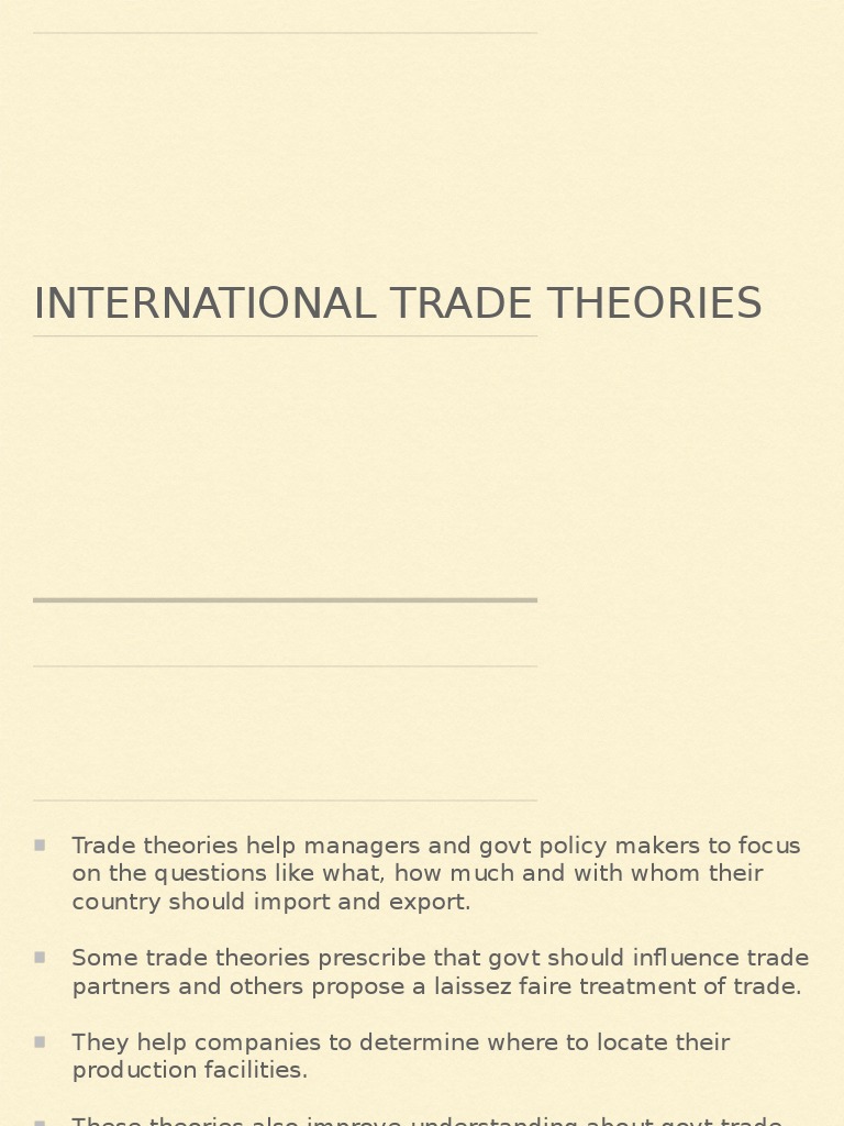 1 UNIT II International Trade Theories PPT Final | PDF | Economic ...