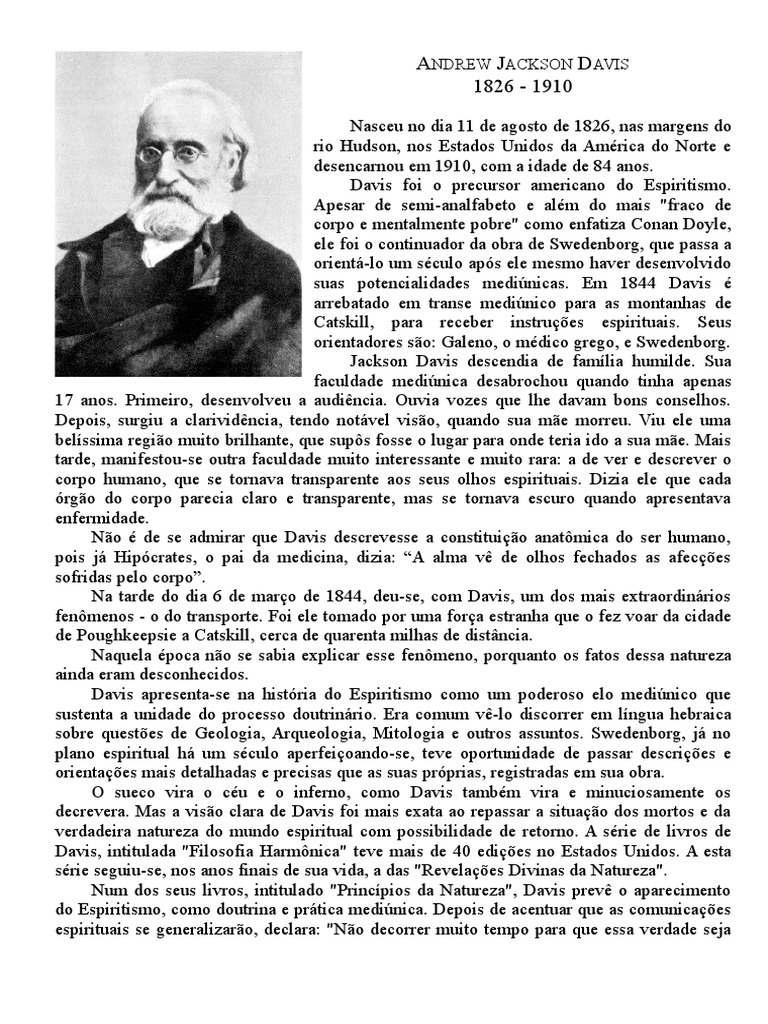 Andrew Jackson Davis | PDF | Espiritismo | Emanuel Swedenborg