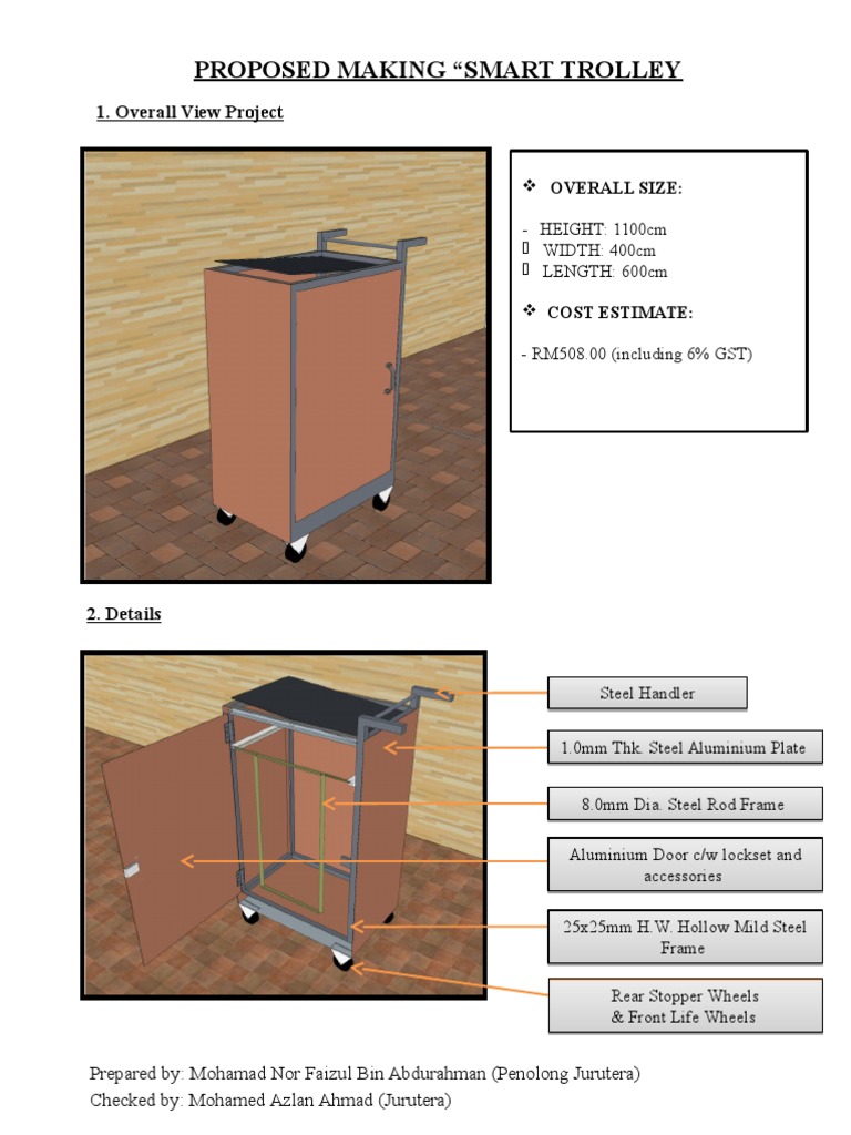 Smart Trolley Design Proposal and Cost | PDF