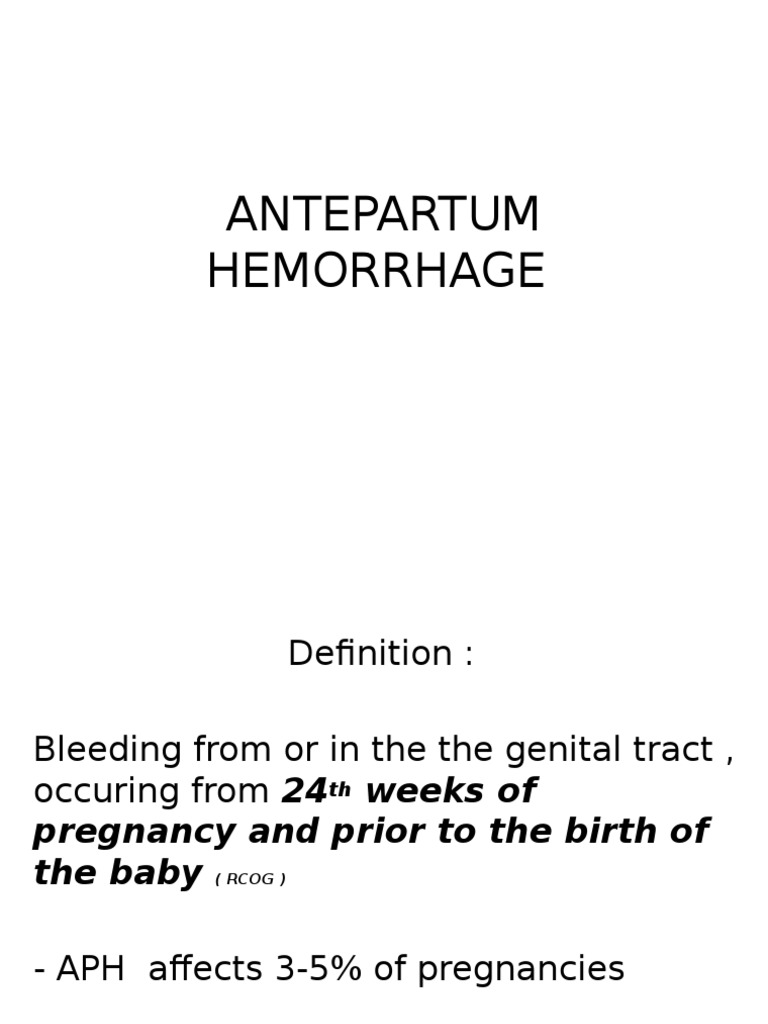 Seminar 11 APH and PPH | PDF | Uterus | Childbirth
