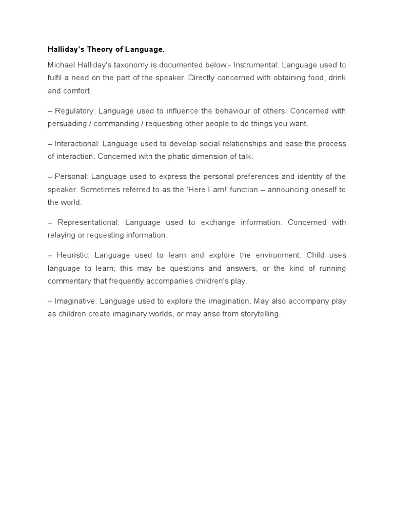 Halliday | Download Free PDF | Language Development | Linguistics