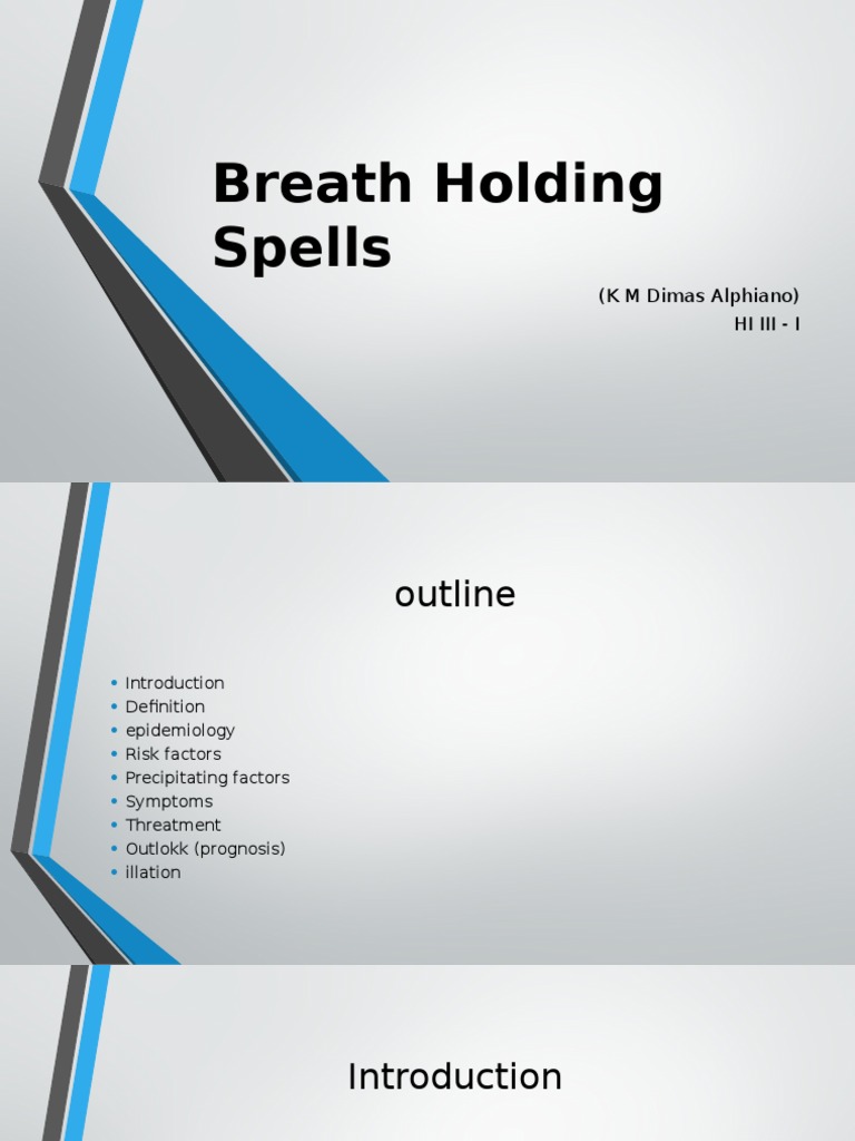 Breath Holding Spells | PDF | Psychiatry | Medical Diagnosis