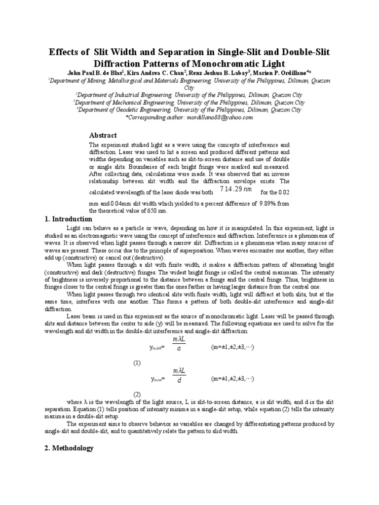 E09 Interference | PDF | Diffraction | Interference (Wave Propagation)