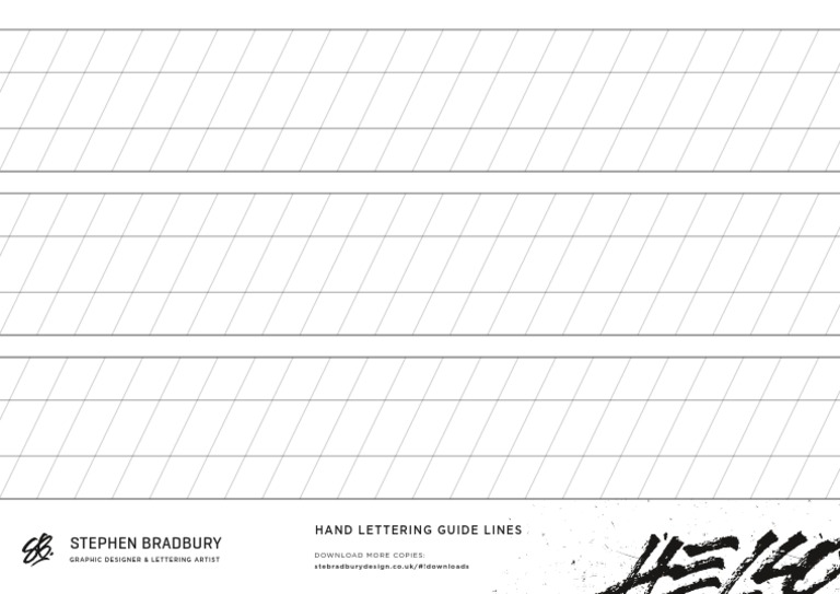Hand Lettering Guide Lines A4 PDF | PDF