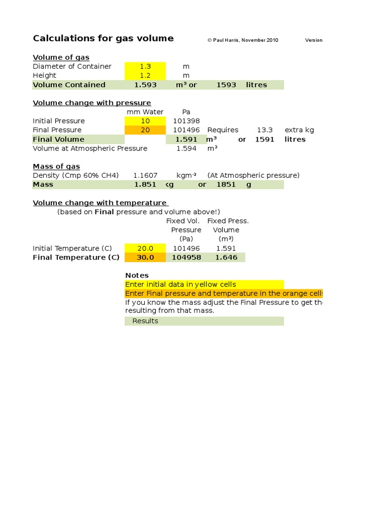 Gas Calculations | PDF