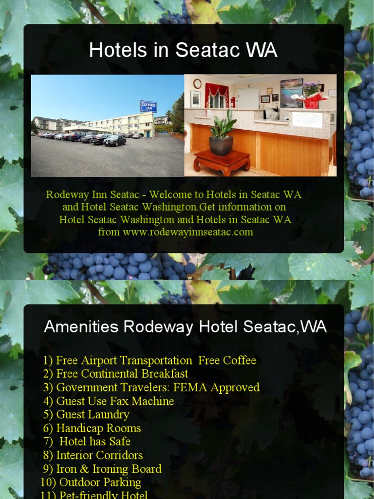 Rodeway Inn Seatac: Amenities & Attractions | PDF | Technology ...