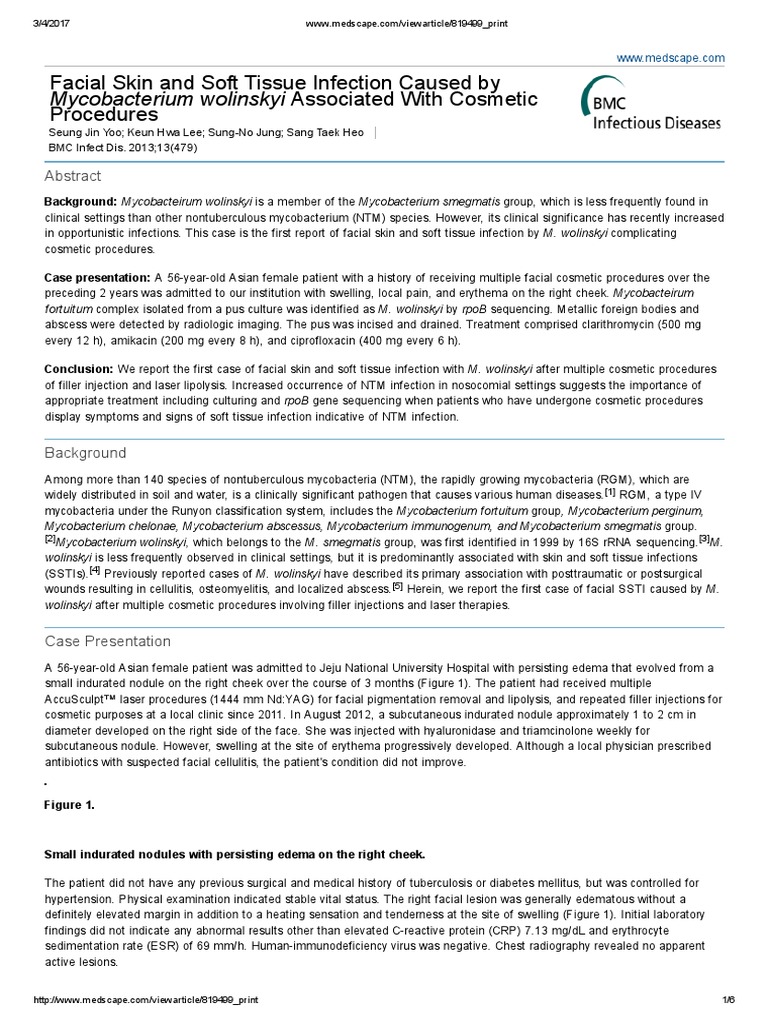 Facial Skin | PDF | Tuberculosis | Mycobacterium