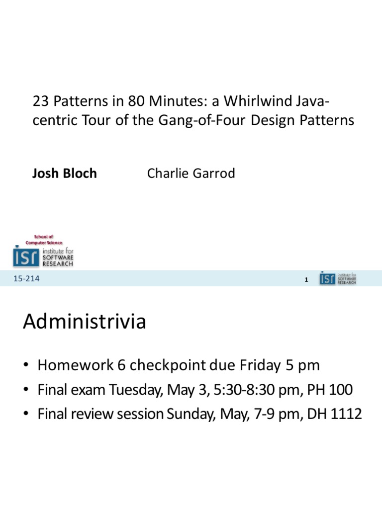 24 All The Gof Patterns Pdf Class Computer Programming Programming Paradigms