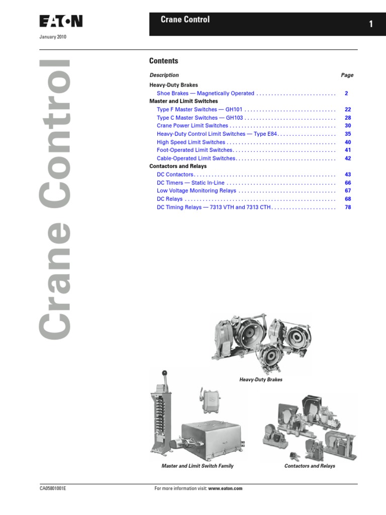 Crane Control | PDF | Electric Motor | Relay