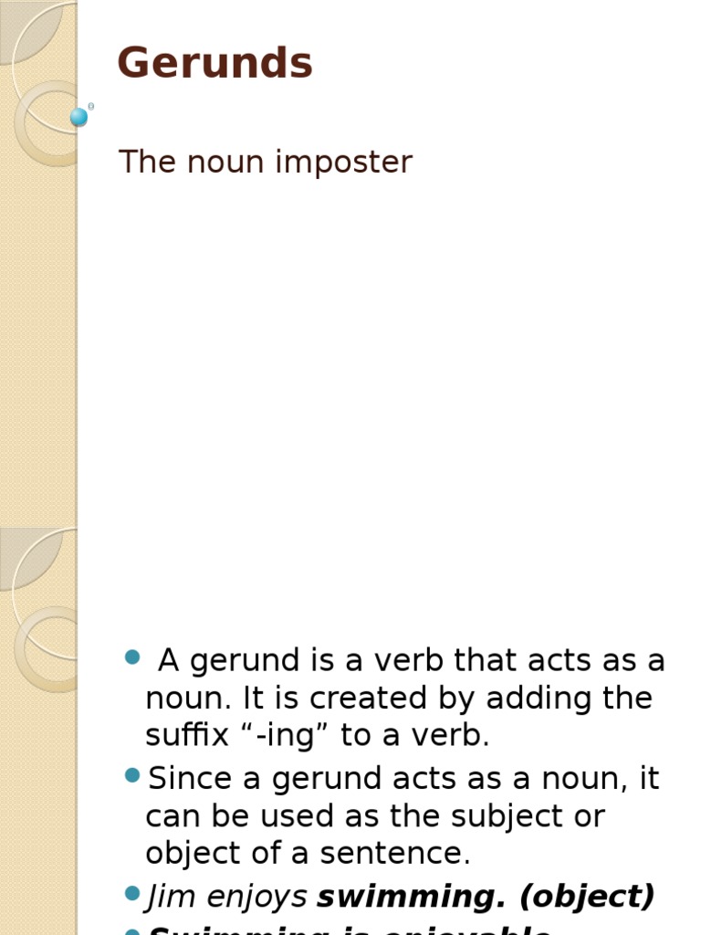 Gerunds: The Noun Imposter | PDF | Verb | Style (Fiction)