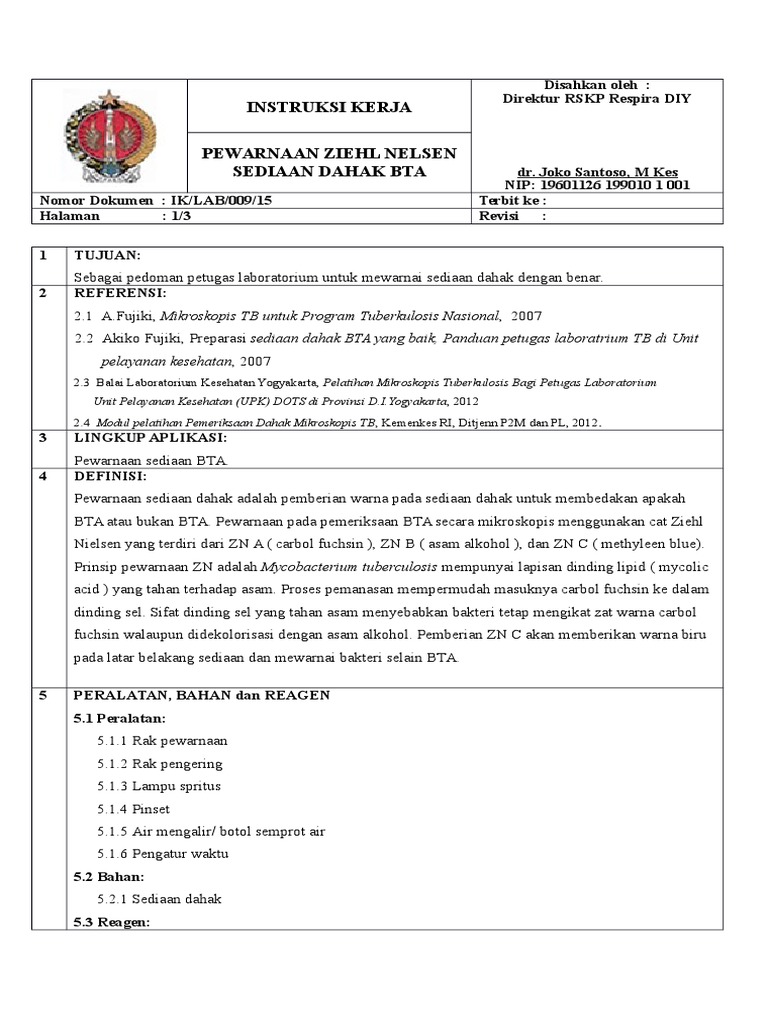 009.IK Pewarnaan BTA | PDF