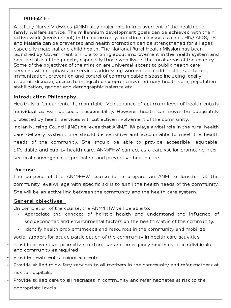 Anm Programme | PDF | Nursing | Health Care