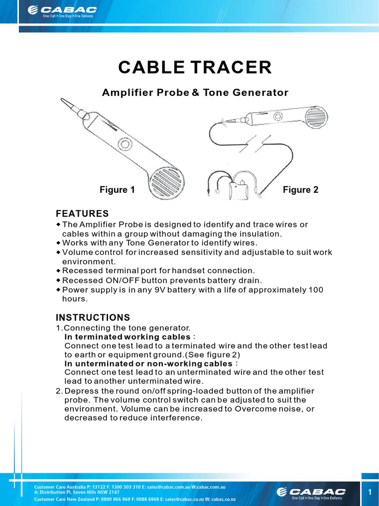 Top Tronic Telephone Cable Tracer T180 | PDF | Coaxial Cable ...