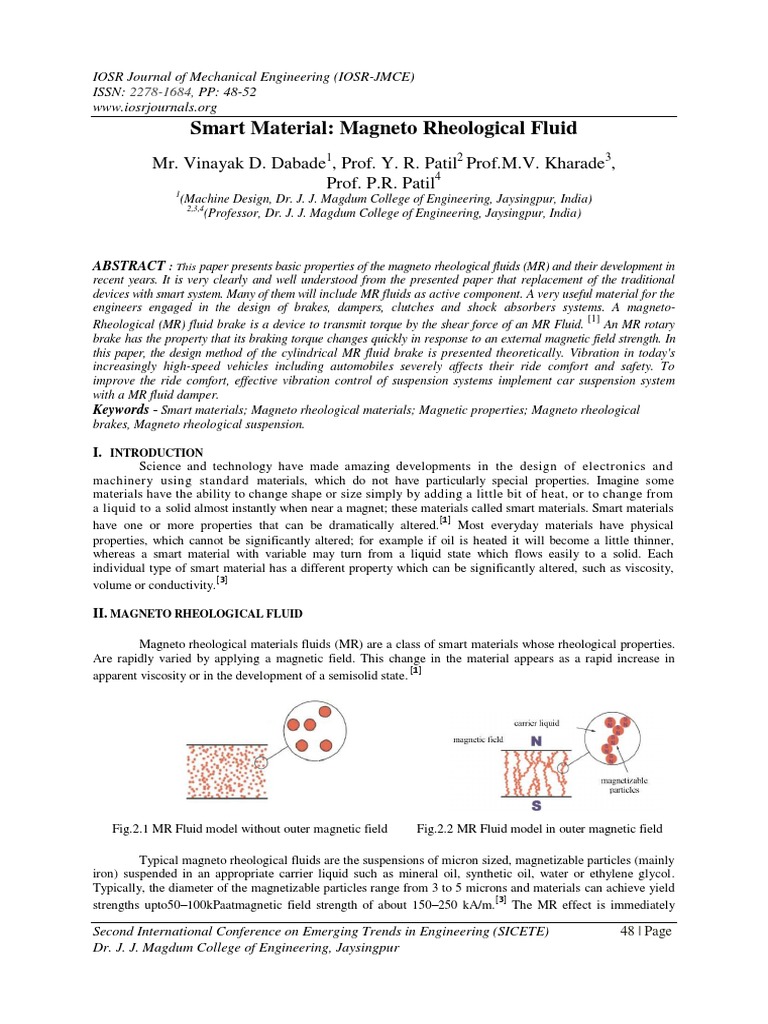 MR Fluid | PDF | Brake | Rheology