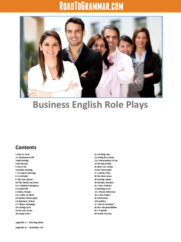 Forty Business English Role Plays From | PDF | Motivation | Motivational