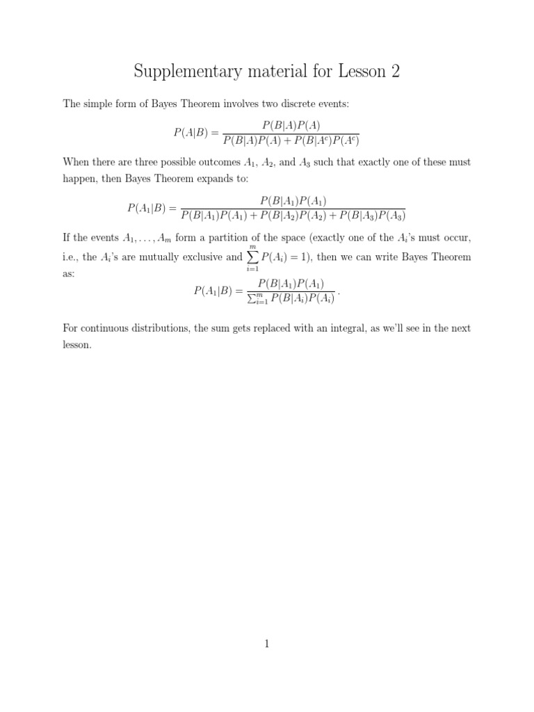Bayes Theorem Simplified | PDF