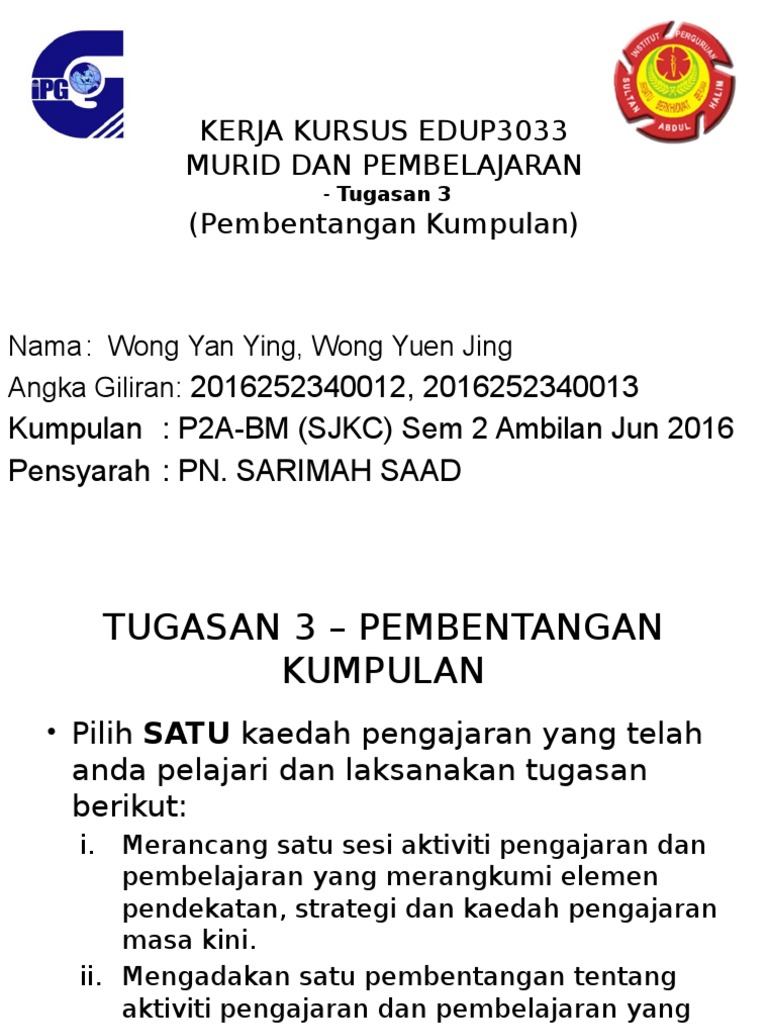 Assignment Kaedah PDP | PDF