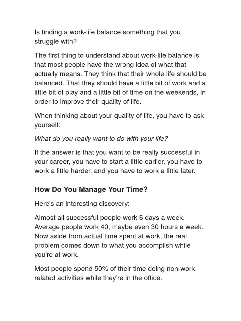 What Do You Really Want To Do With Your Life? | PDF | Self-Improvement