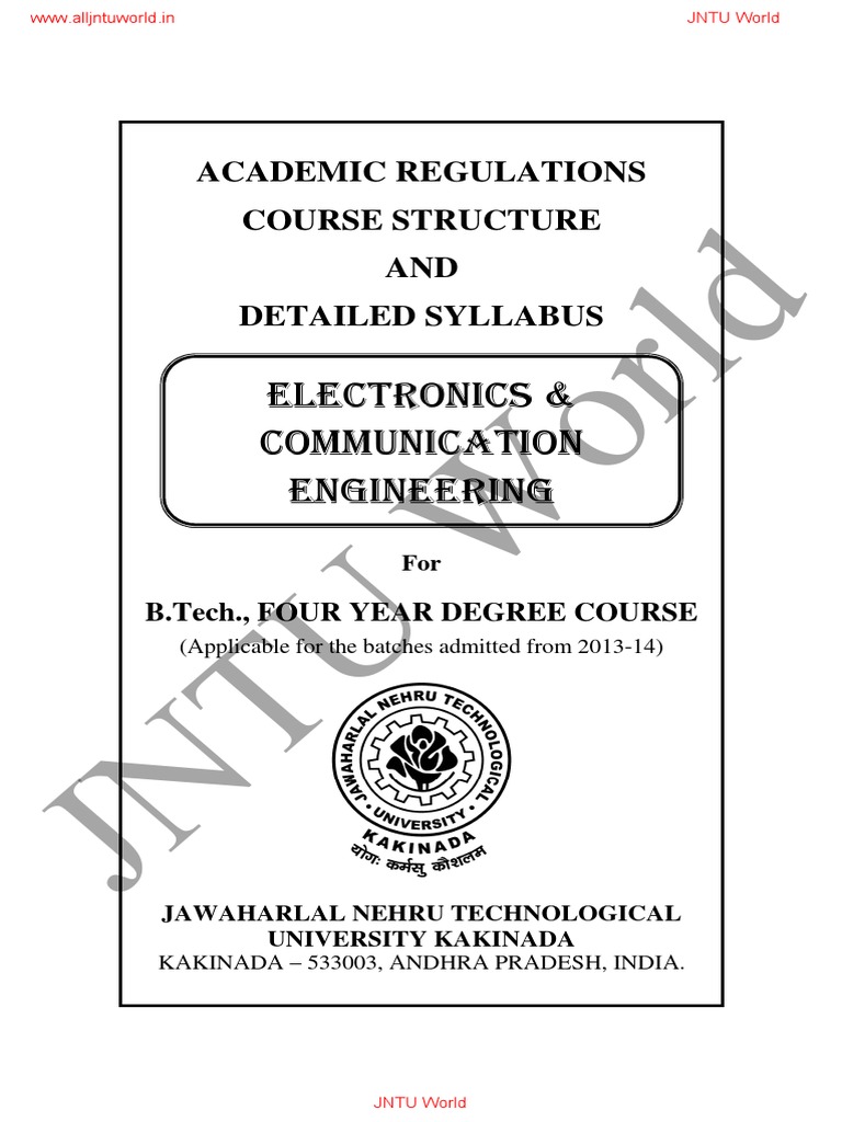JNTUK ECE R13 Syllabus PDF | PDF | Science And Technology | Engineering