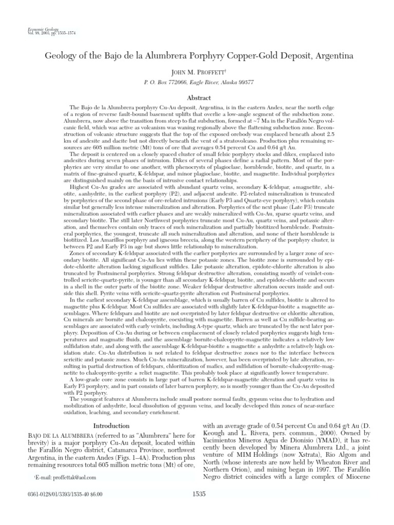 Proffett 2003 | PDF | Fault (Geology) | Clastic Rock