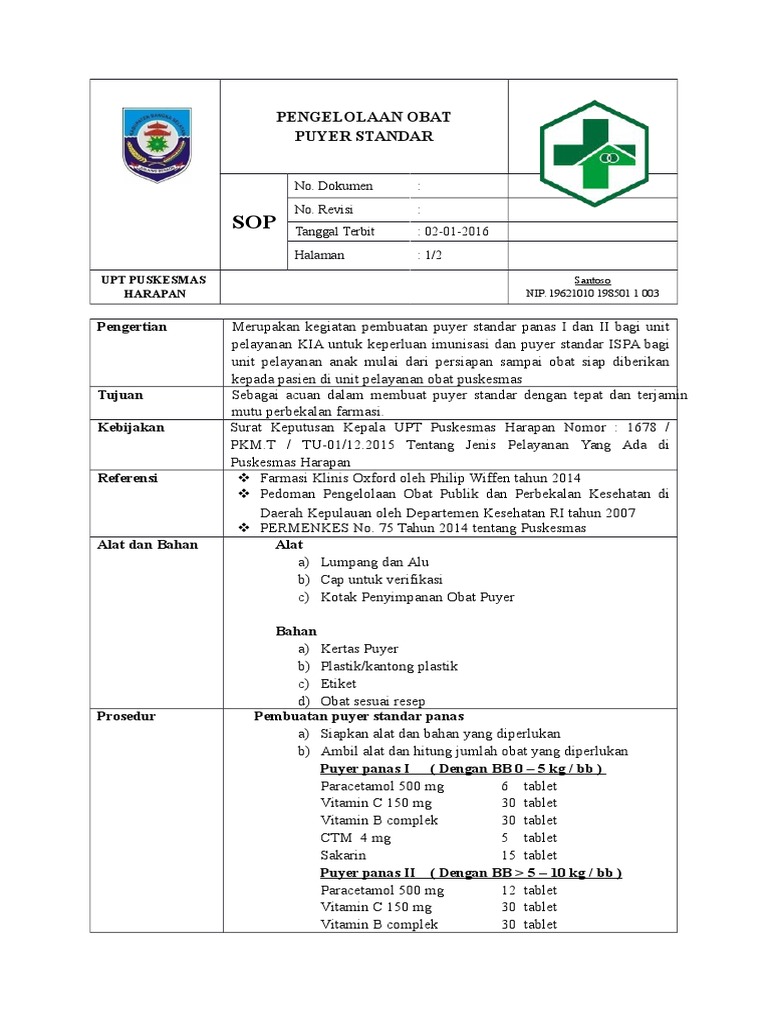 Pengelolaan Obat Puyer Standar | PDF
