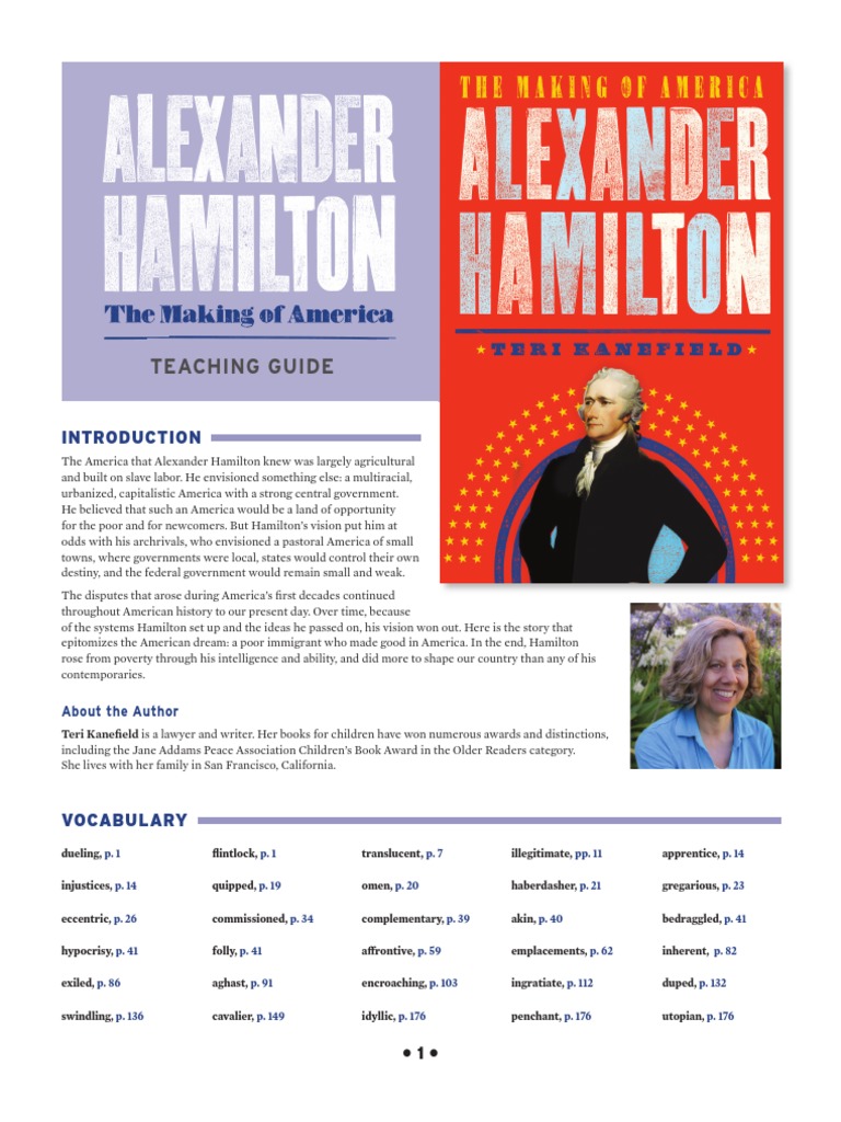 Alexander Hamilton Teaching Guide | PDF | Alexander Hamilton | The ...