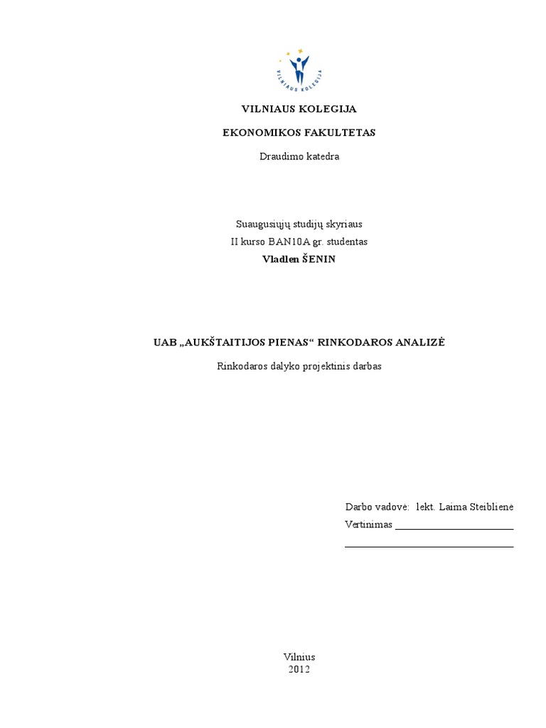 !mano Projektas (Rinkodara) | PDF