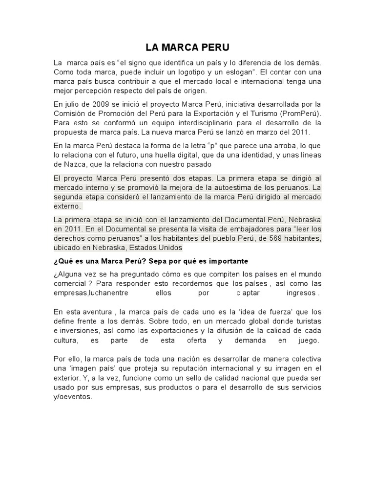La Marca Peru | PDF