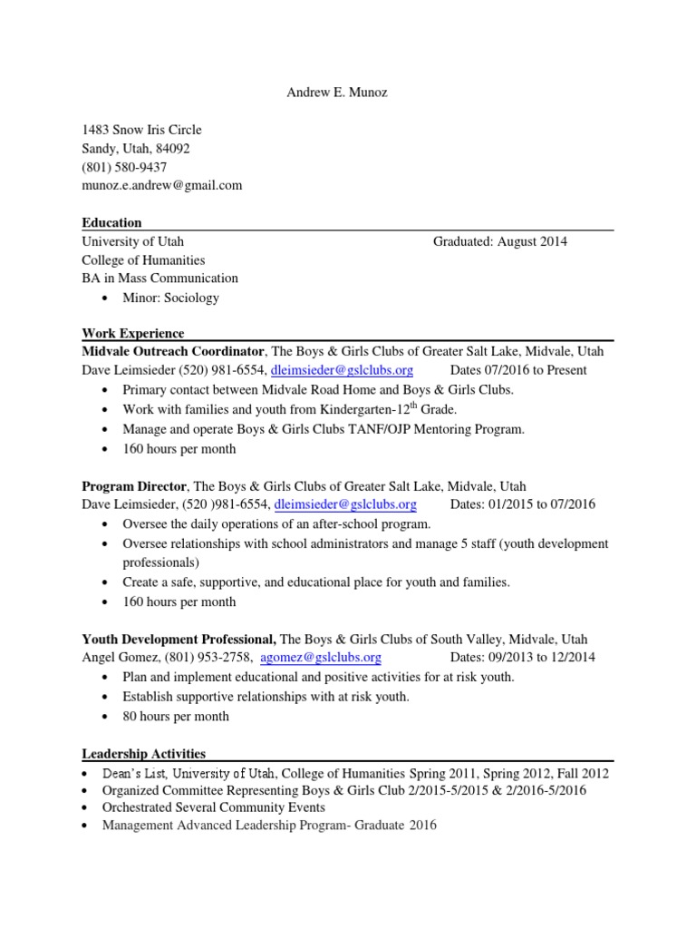 MSW Resume Complete | PDF