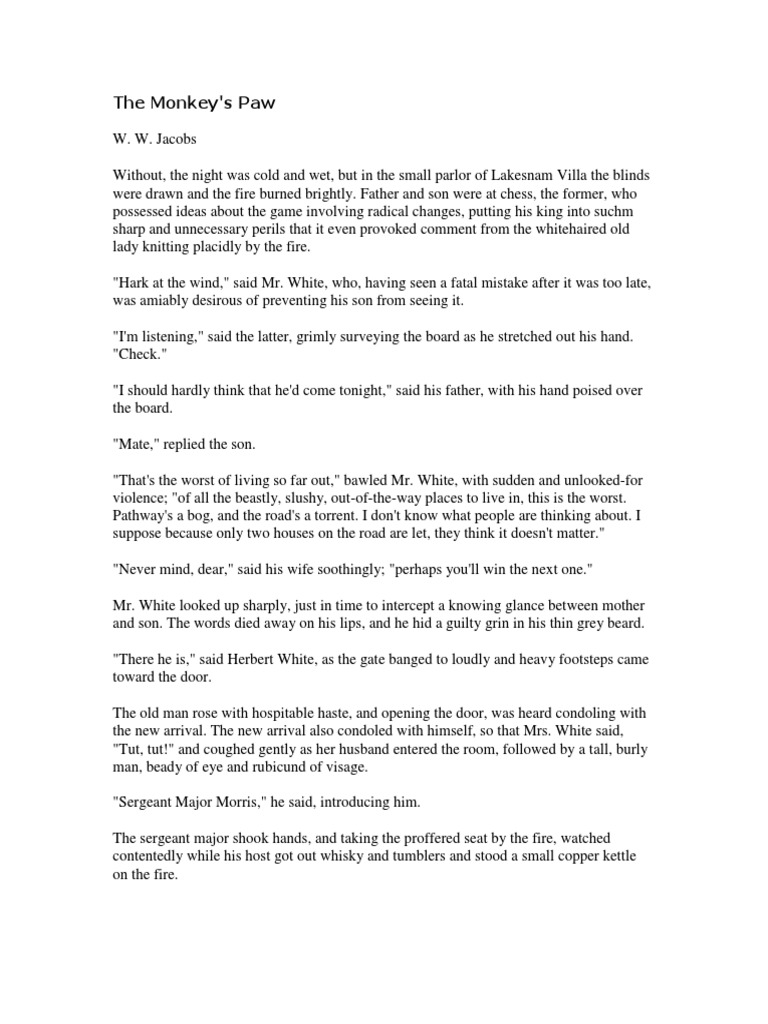 The Monkeys Paw | PDF | History