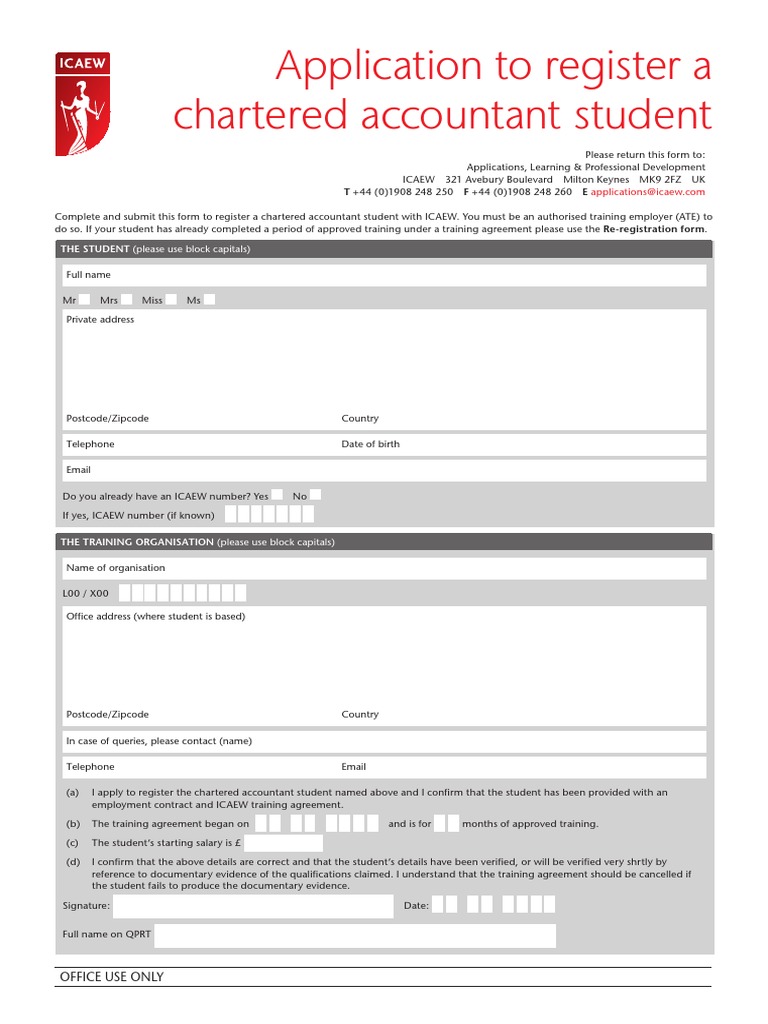 ICAEW Registration Form | Download Free PDF | Information Privacy ...