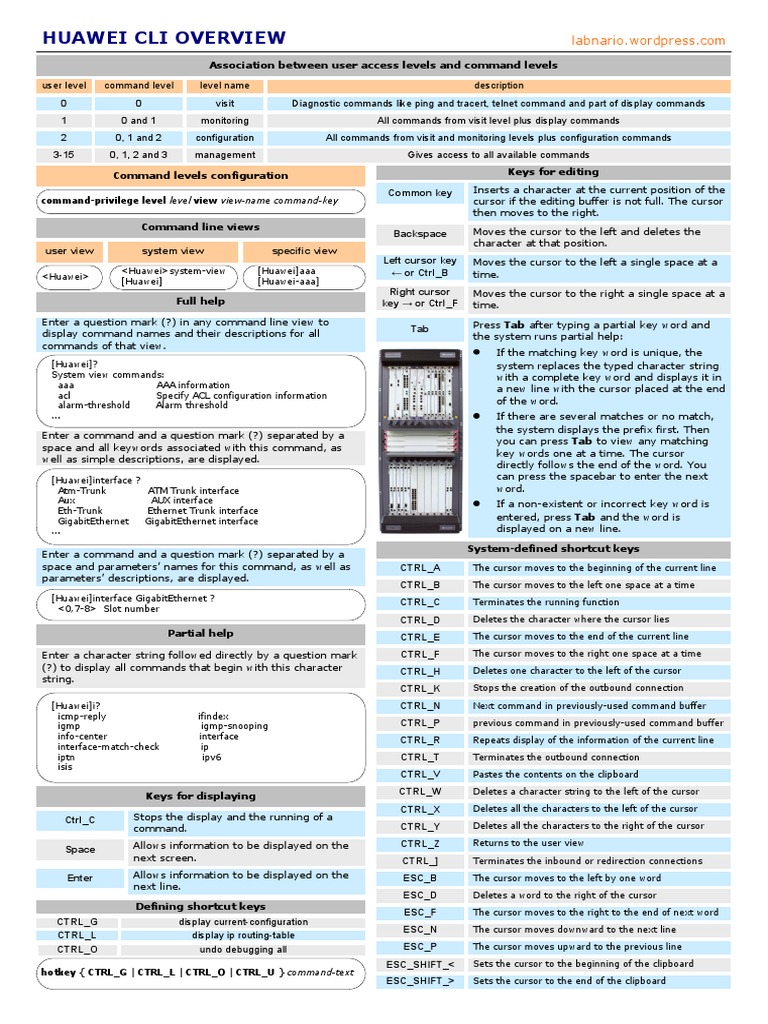 Huawei Cli Overview | Download Free PDF | Command Line Interface | String (Computer Science)