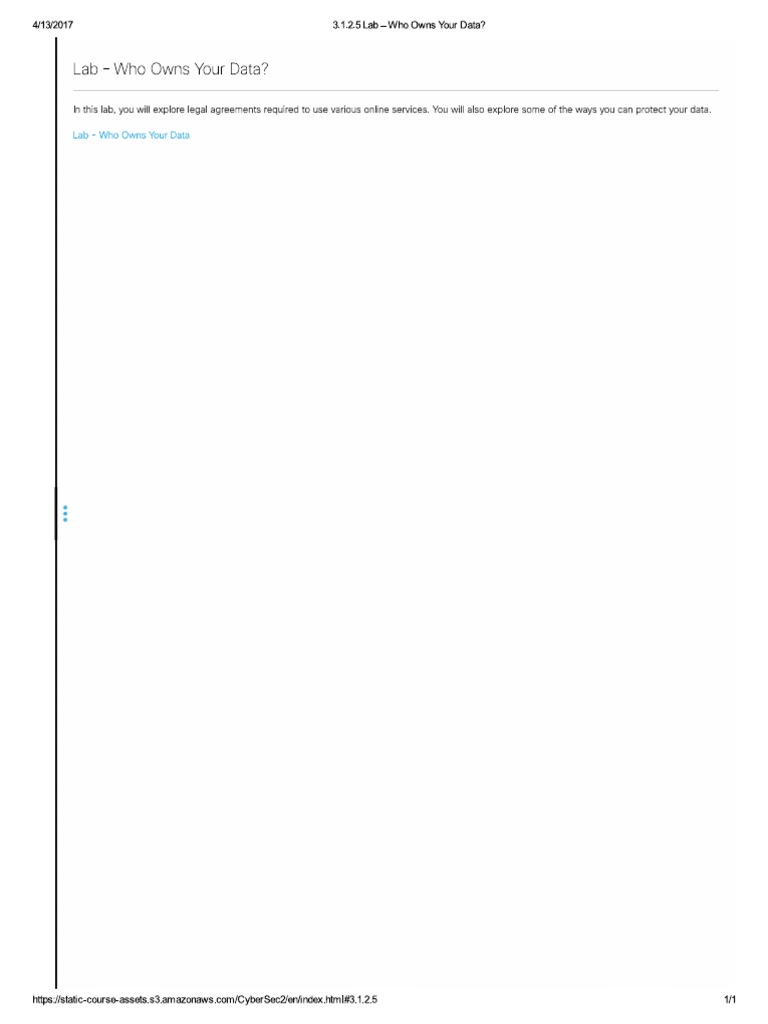Lab - Who Owns Your Data | PDF
