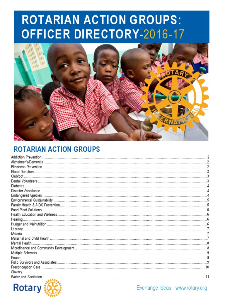 Rotarian Action Groups Officer Directory en | PDF | Preventive ...