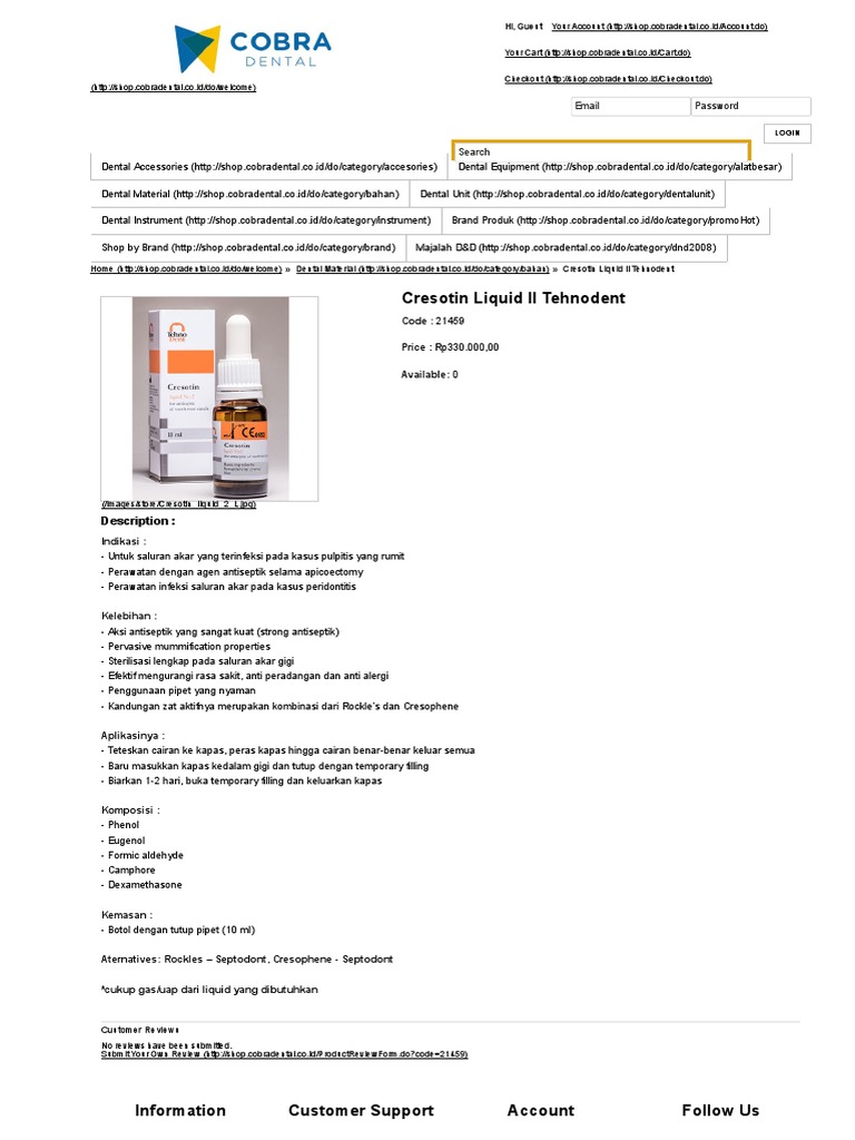 Antiseptik Saluran Terinfeksi Cresotin Liquid II | PDF