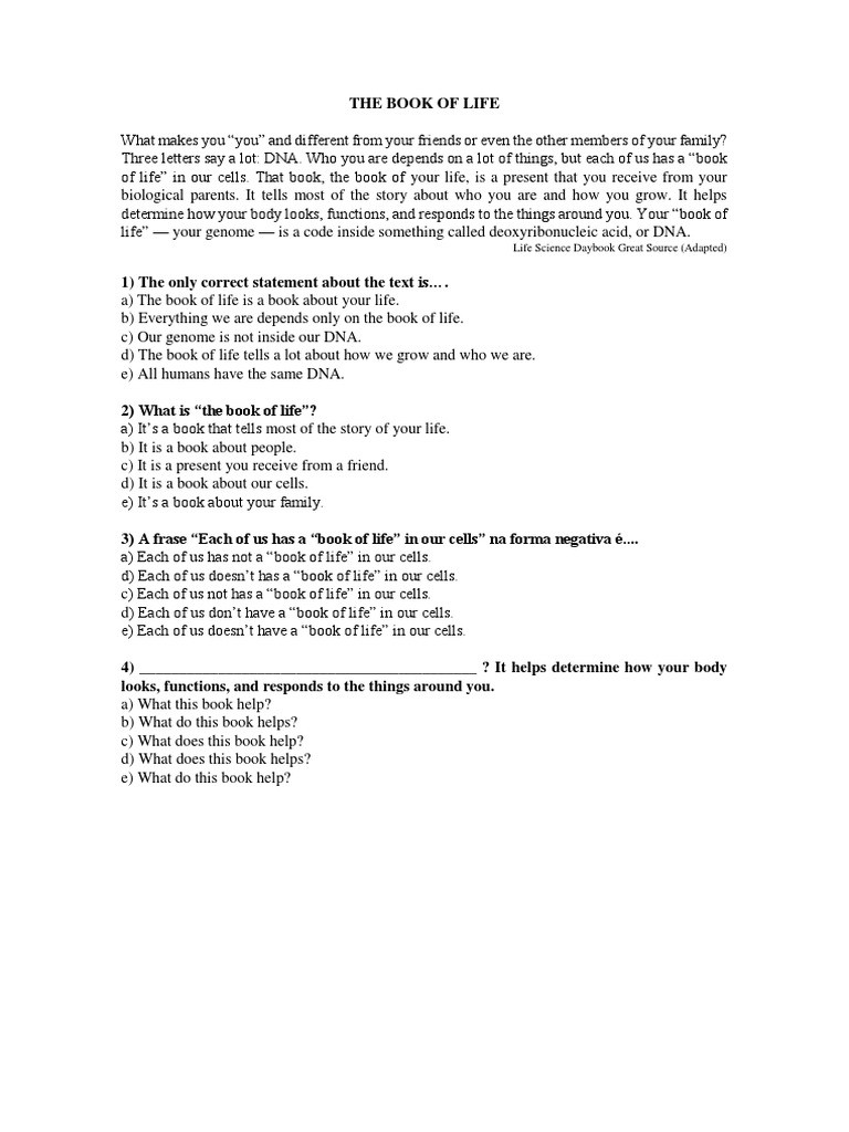 The Book of Life | PDF