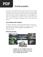 El Ser Humano y El Espacio Geografico 8 A | PDF | Naturaleza | Paisaje