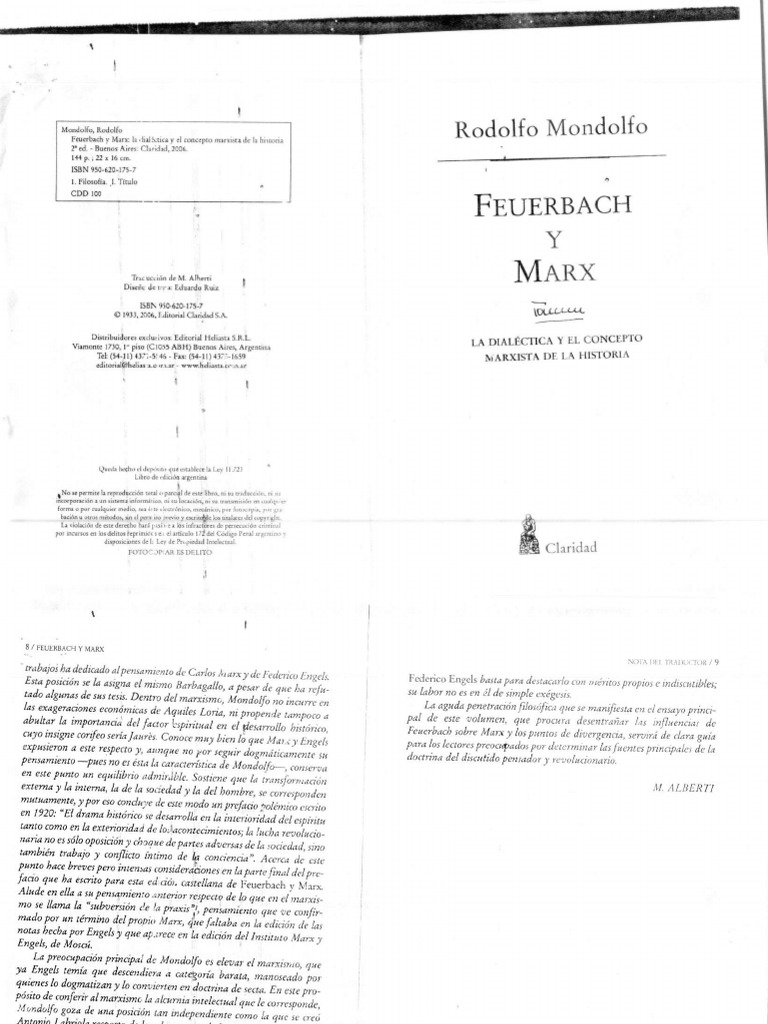 Feuerbach y Marx. | PDF | Karl Marx | Dialéctico