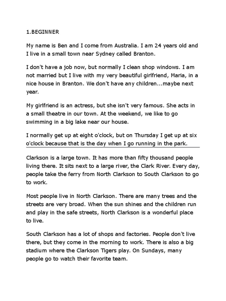 English For Beginner Small Text | PDF | Classroom