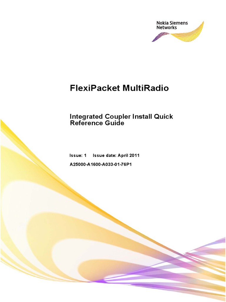 Flexipacket Multiradio: Integrated Coupler Install Quick Reference Guide | PDF | Graphical User ...