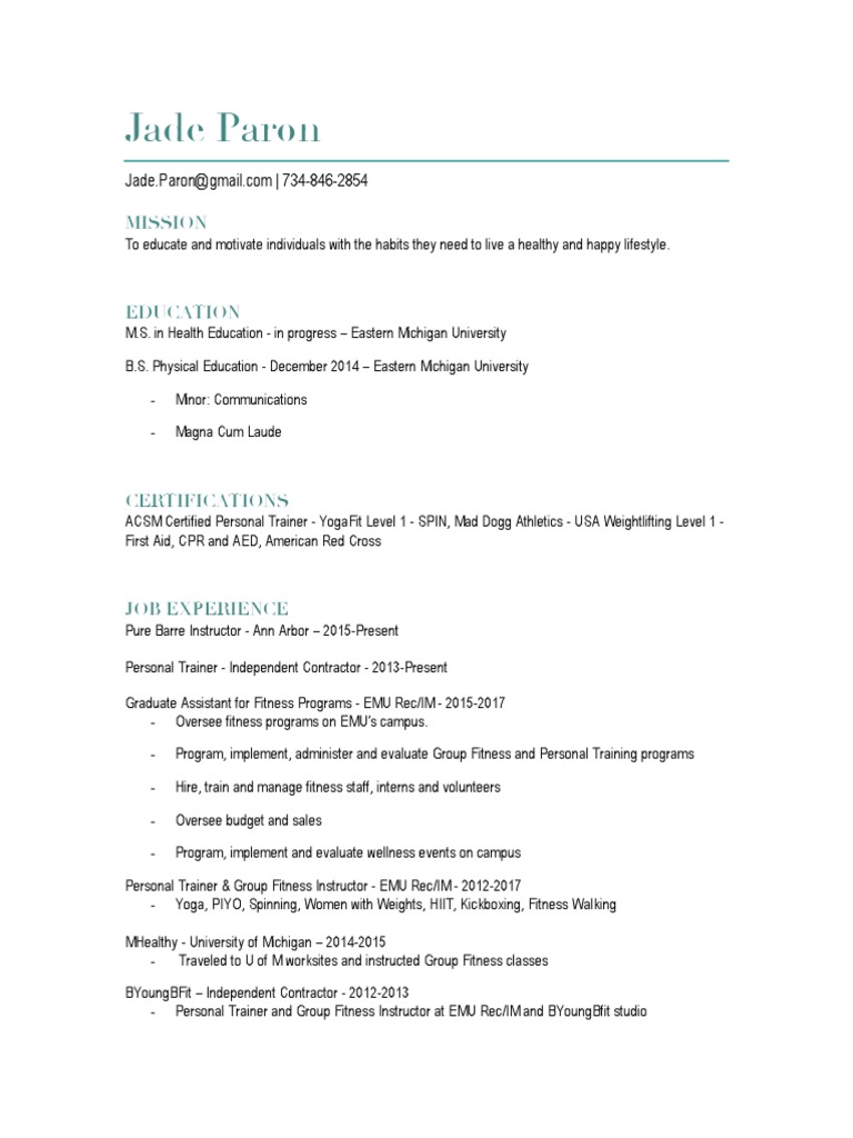 Resume 2016 | PDF