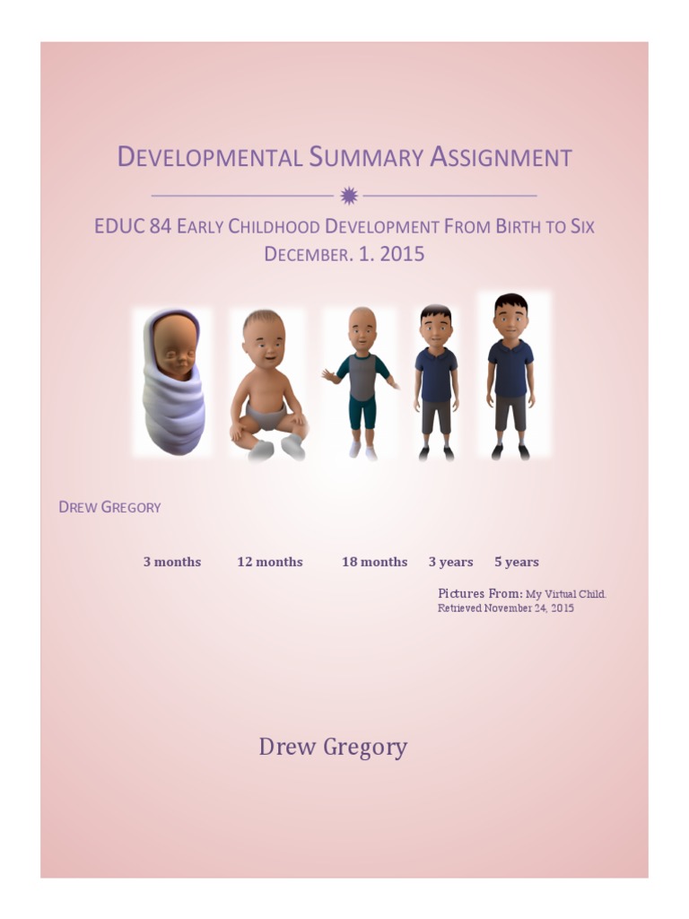 Developmental Summary Assignment | PDF | Imitation | Developmental Psychology