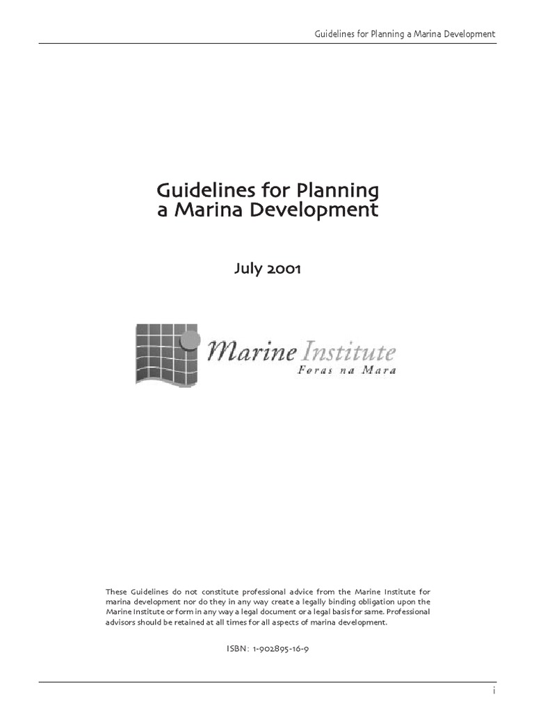 Marina Development Planning Guidelines | PDF | Environmental Impact ...