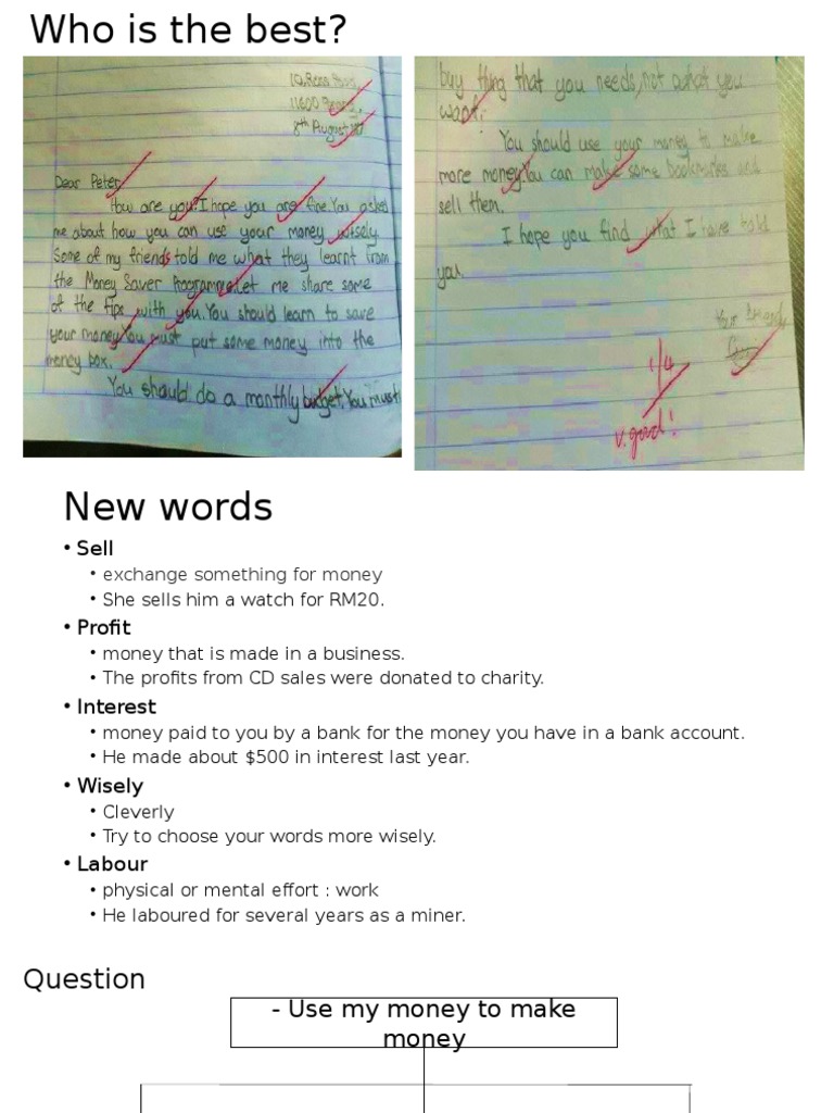 Unit 6 Money Matters - Writing 1 | PDF