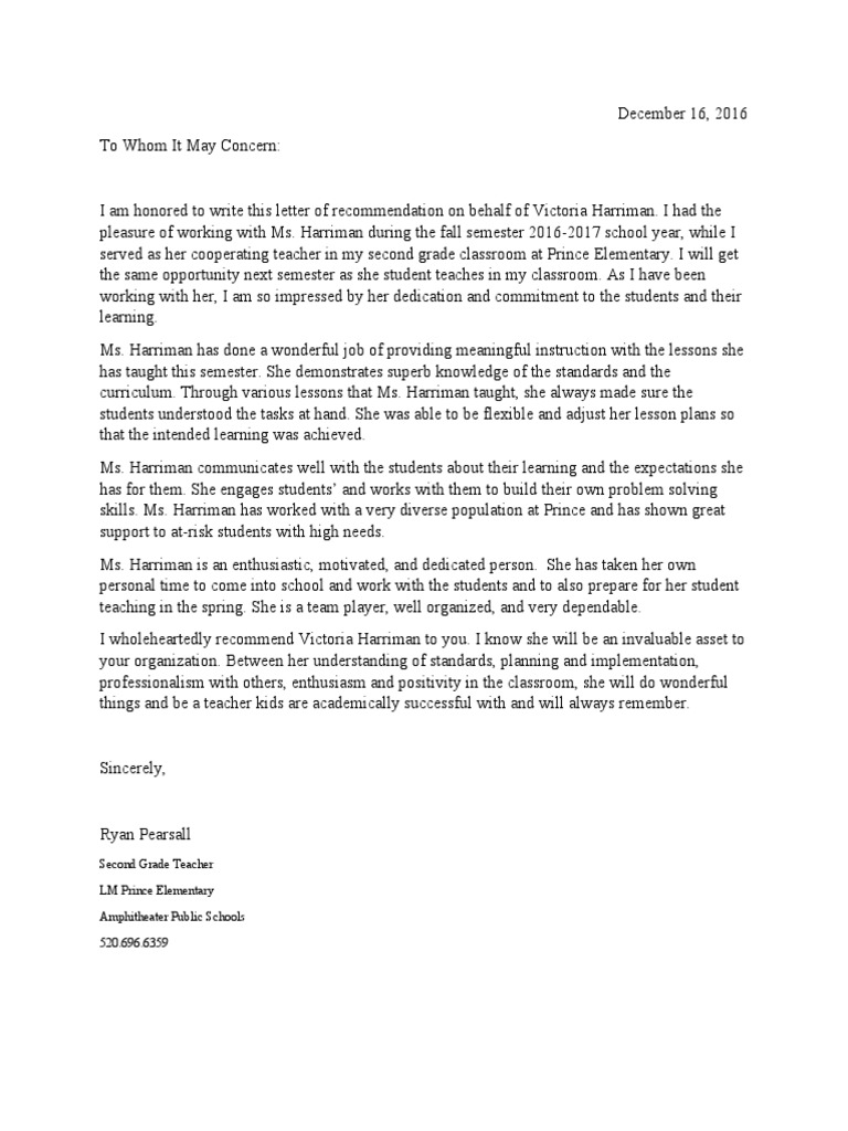 Ryan Pearsall Reference | PDF