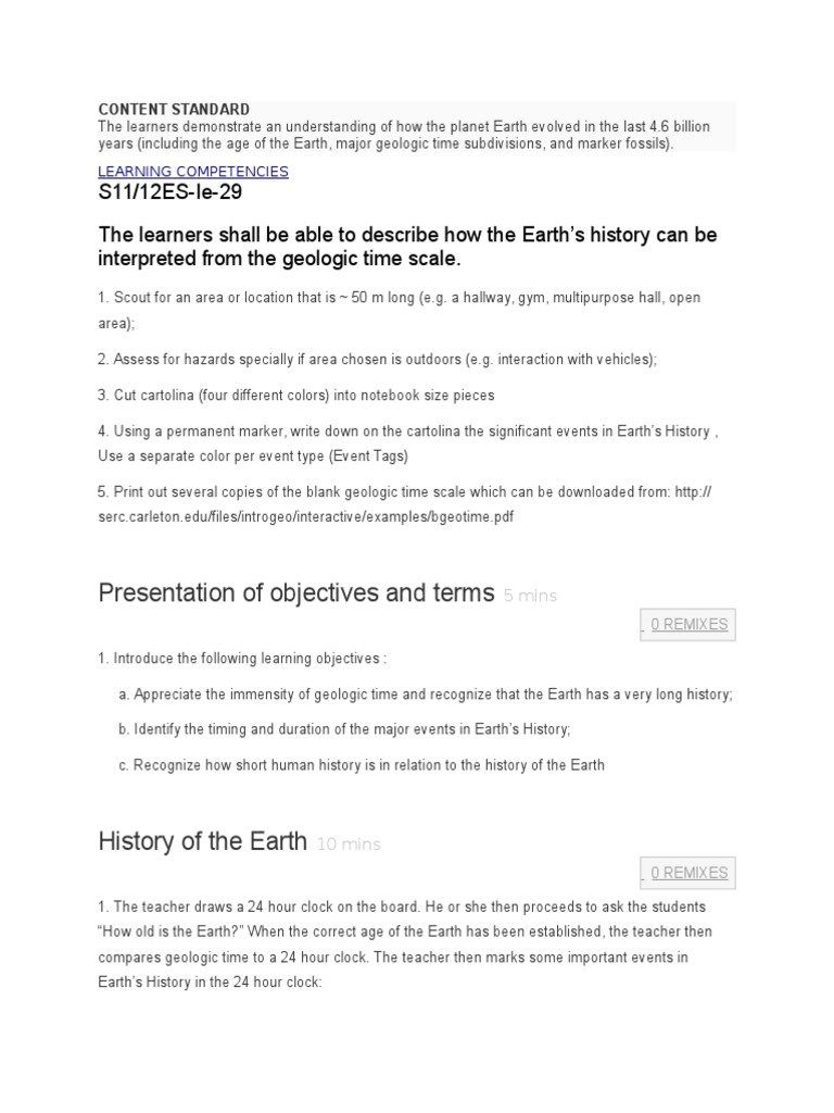 Understanding Earth's Geologic History | PDF | Global Natural ...