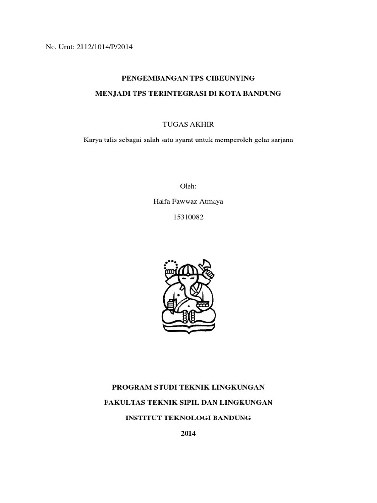Tugas Akhir TPS Cibeunying | PDF