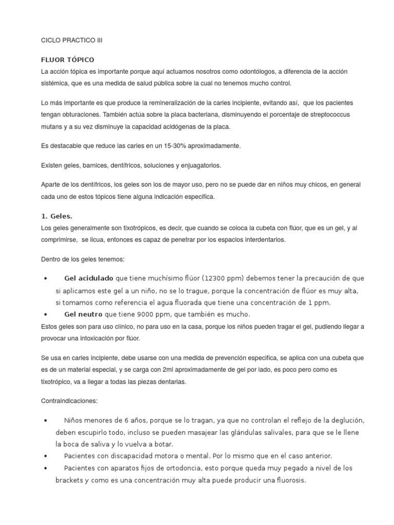 FLÚOR | PDF | Diente humano | Flúor